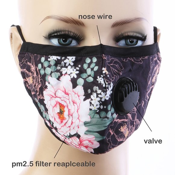 Accessories | Purple Pink Pure Cotton Flower Respirator Mask | Poshmark
